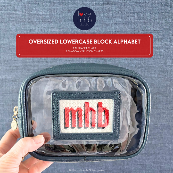 Oversized Lowercase Block Alphabet CHARTS – love mhb studio